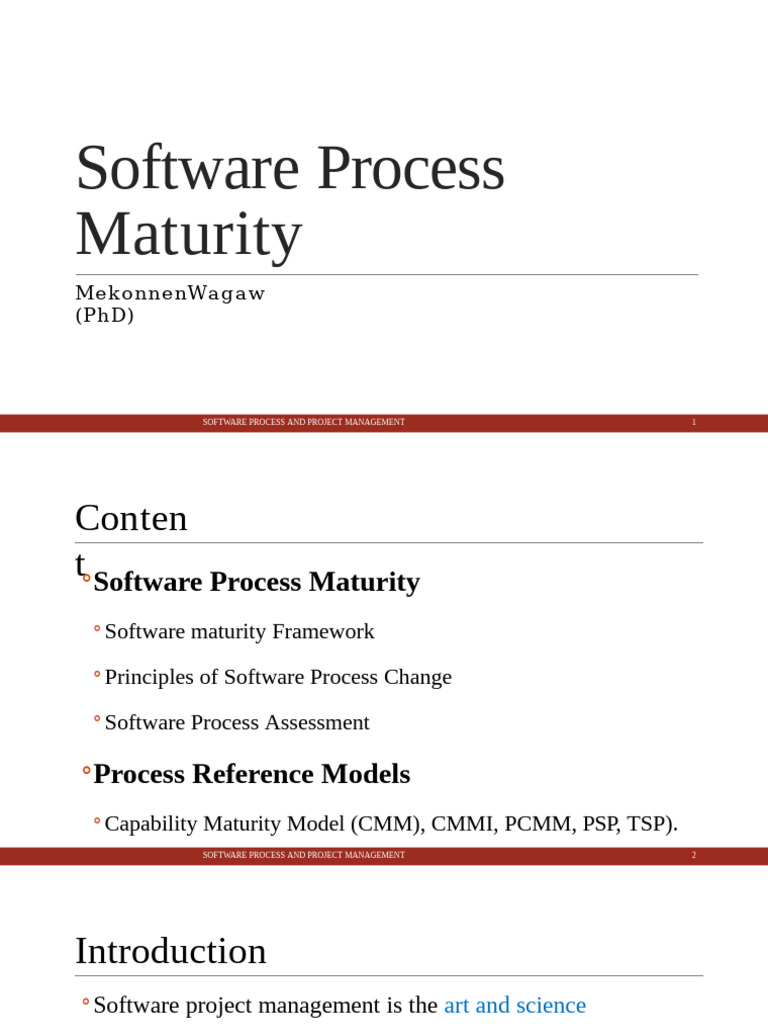 Software Process Maturity Framework | PDF | Project Management | Business