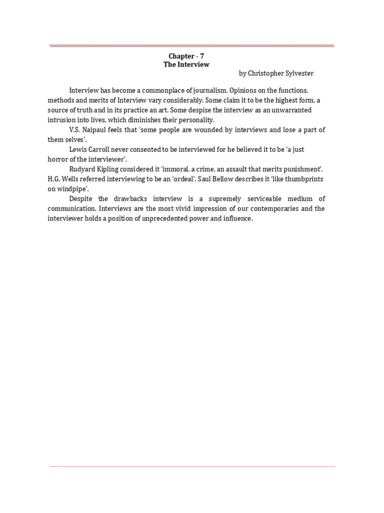 Interview | PDF