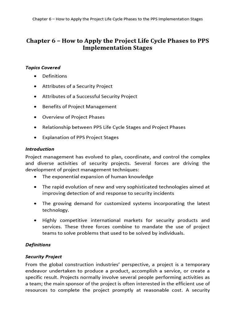 Security Project Management Guide | PDF | Project Management | Procurement