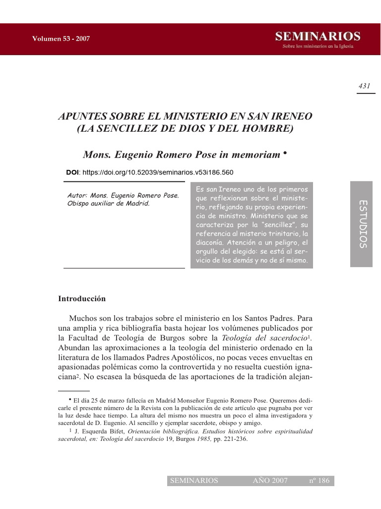 560-Texto Del Artículo-541-2-10-20210803 | PDF | Ireneo | Sacerdote