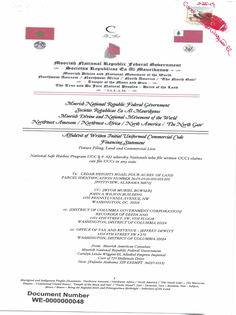 Document Number We-0000000049 Universal Sovereign Lien 26 05 16 0 000 ...