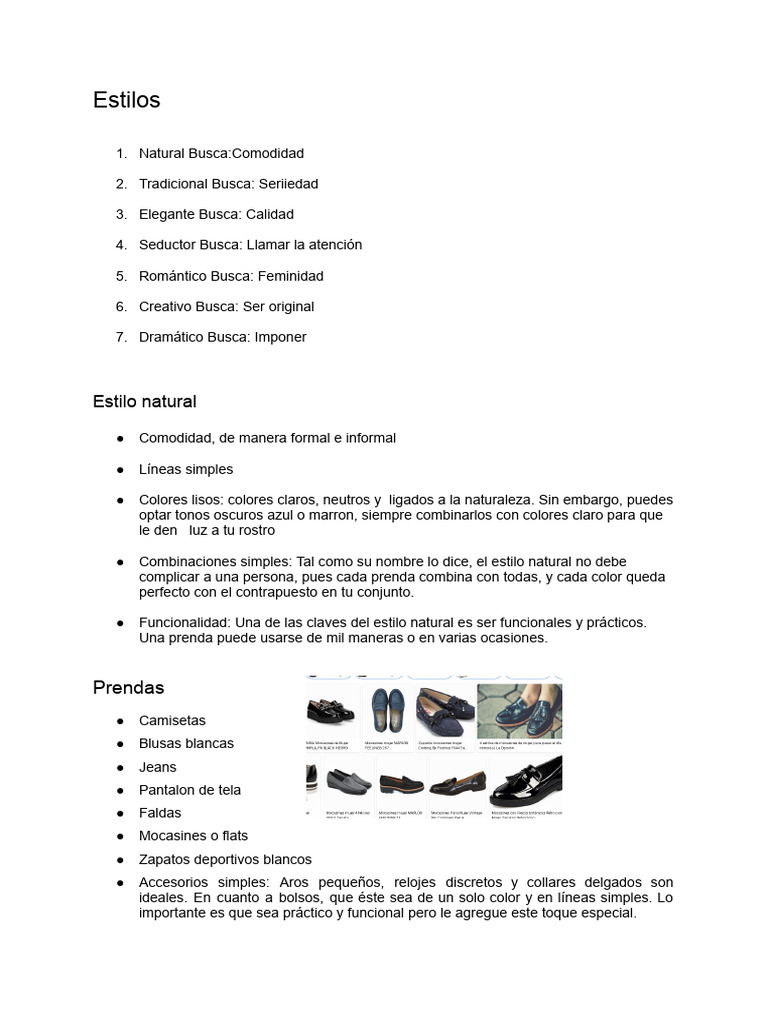 Estilos de Ropa | PDF | Ropa | Softlines (venta minorista)