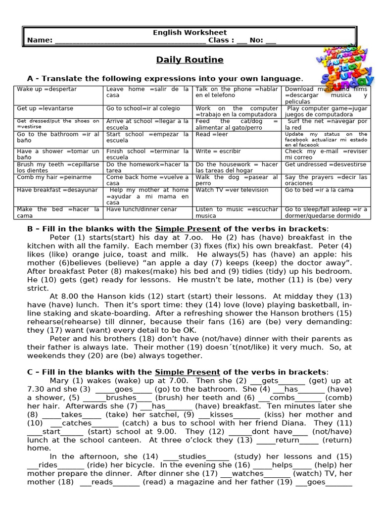 Daily-Routine 13731 | PDF