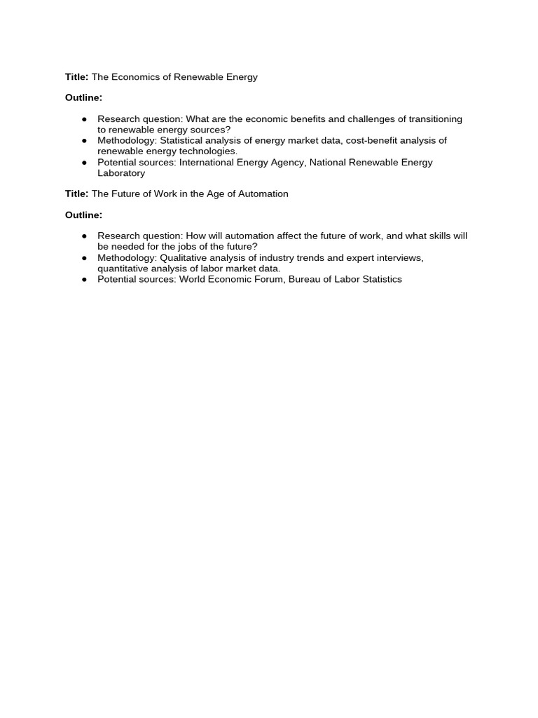 Economic Impact of Renewable Energy | PDF