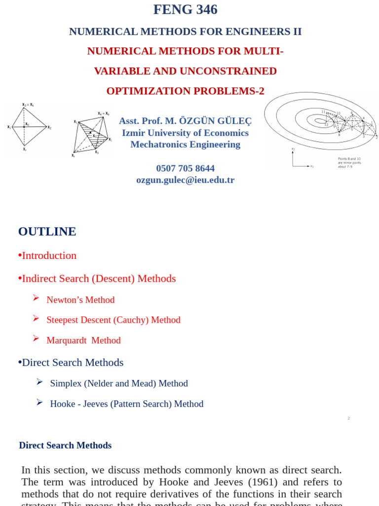 11- Numerical Methods for Multi-Variable Optimization Problems_2_B | PDF | Mathematical Analysis ...