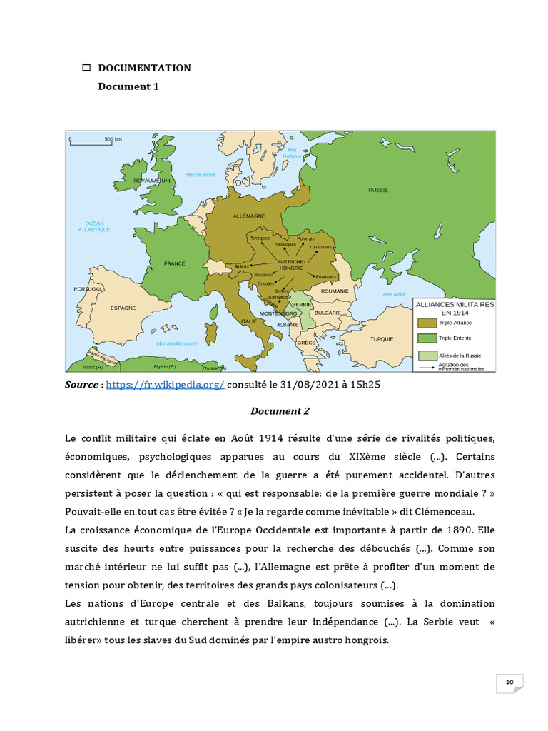 1ère_H6_La_première_guerre_mondiale_Causes_et_Cons_240428_133530 | PDF ...