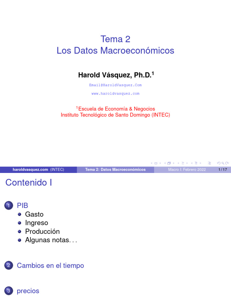 Tema 2 - Datos Macroeconomicos | PDF | Producto Interno Bruto | Macroeconómica