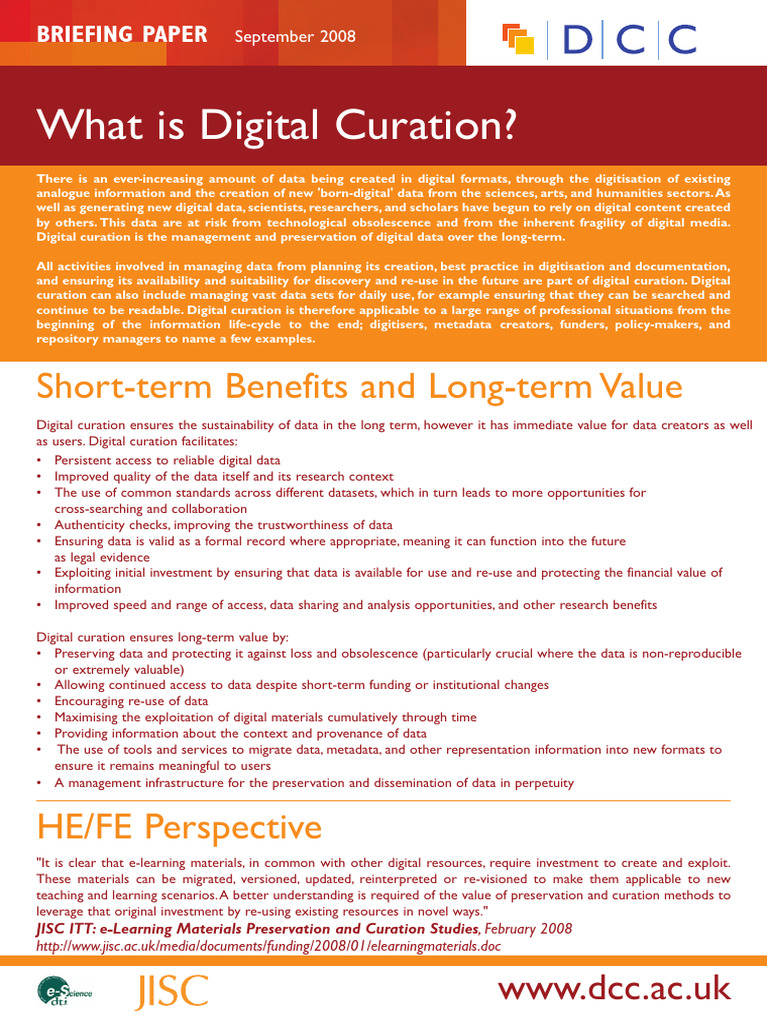 What Is Digital Curation | PDF | Data | Information Science