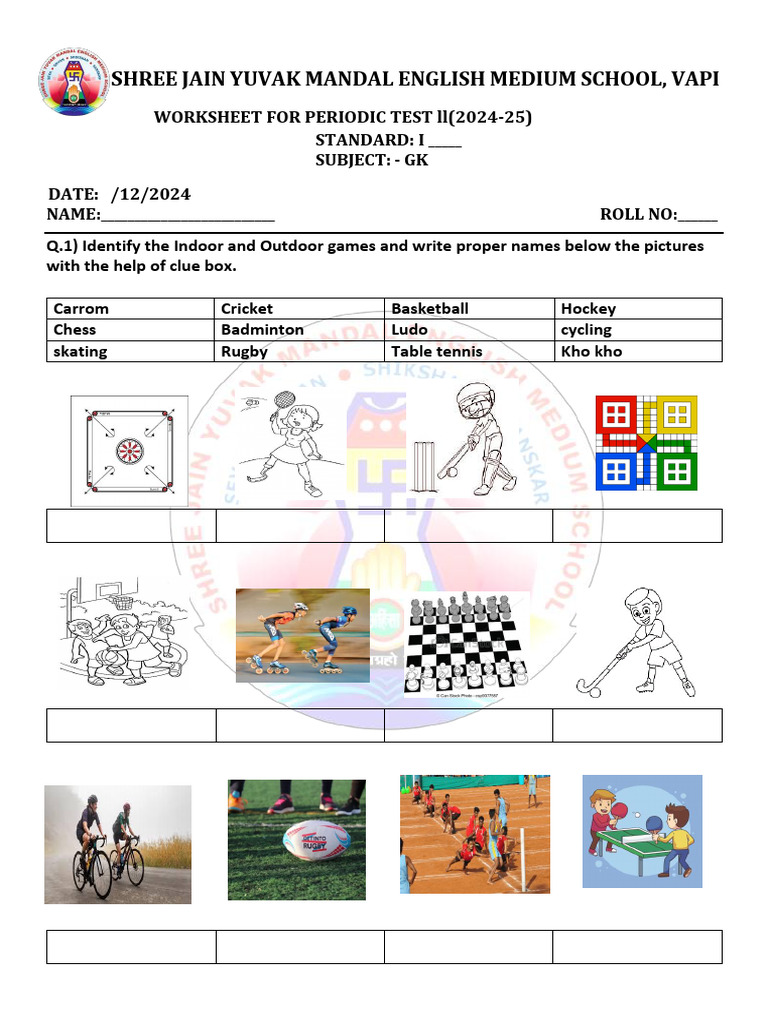 GK Worksheet Periodic Test 2 2024 | PDF