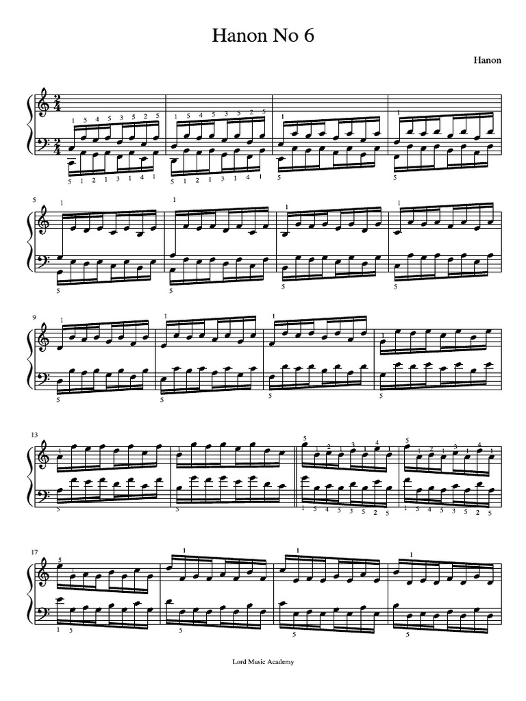 Hanon_No_6 | PDF