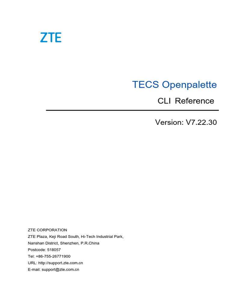 11-TECS Openpalette (V7.22.30) CLI Reference | PDF | Command Line Interface | Computer Cluster