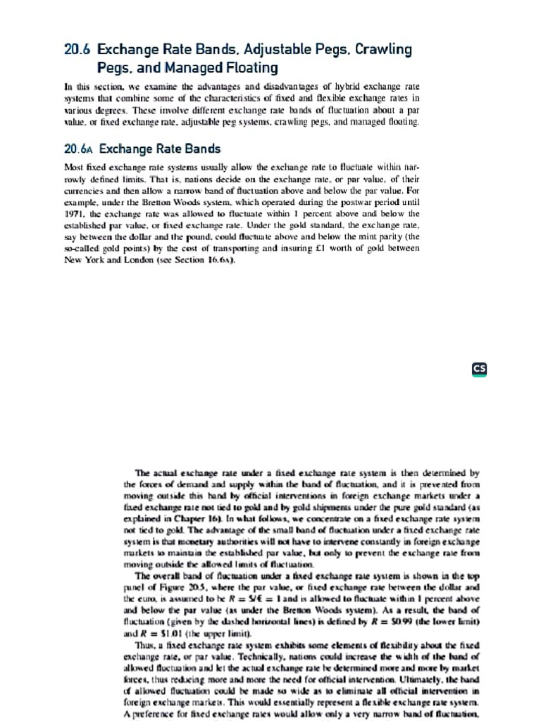 Exchanga Rate Bands, Adjustable Pegs Roll No007 | PDF