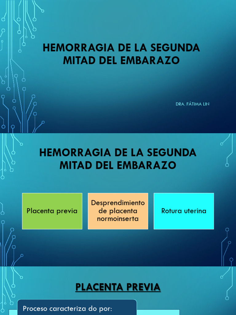 Hemorragia de La Segunda Mitad Del Embarazo | PDF | Parto | Placenta