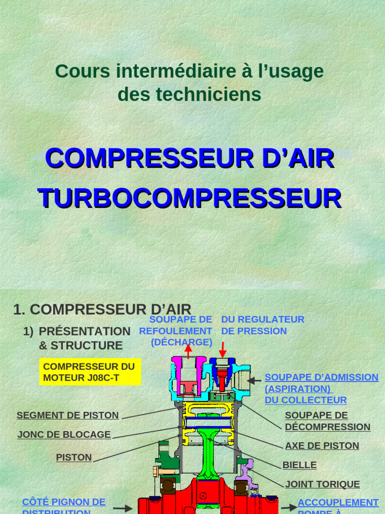 Guide pour techniciens en compresseurs | PDF | Piston | Turbocompresseur