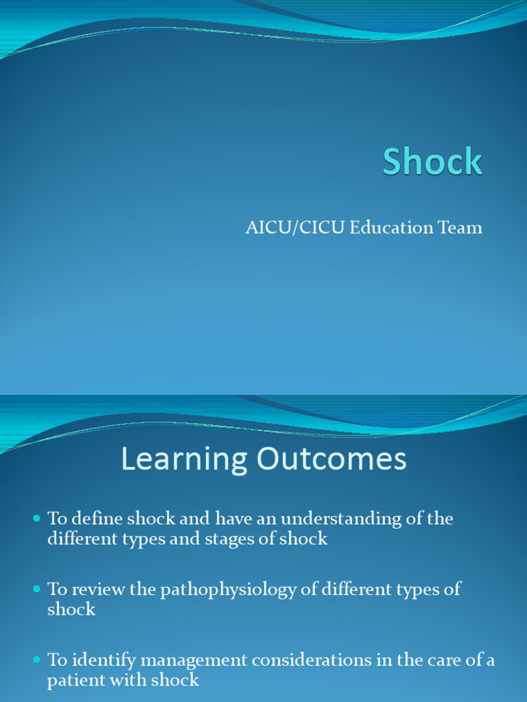 Shock Presentation | PDF | Shock (Circulatory) | Medical Specialties