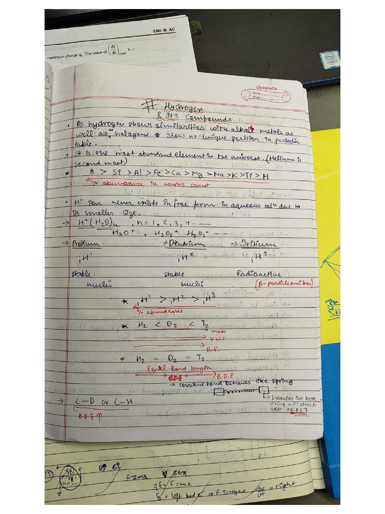 Hydrogen Notes | PDF
