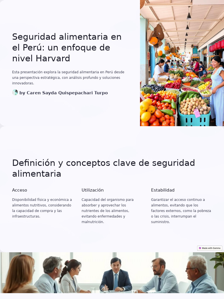 Seguridad Alimentaria en El Peru Un Enfoque de Nivel Harvard | PDF ...