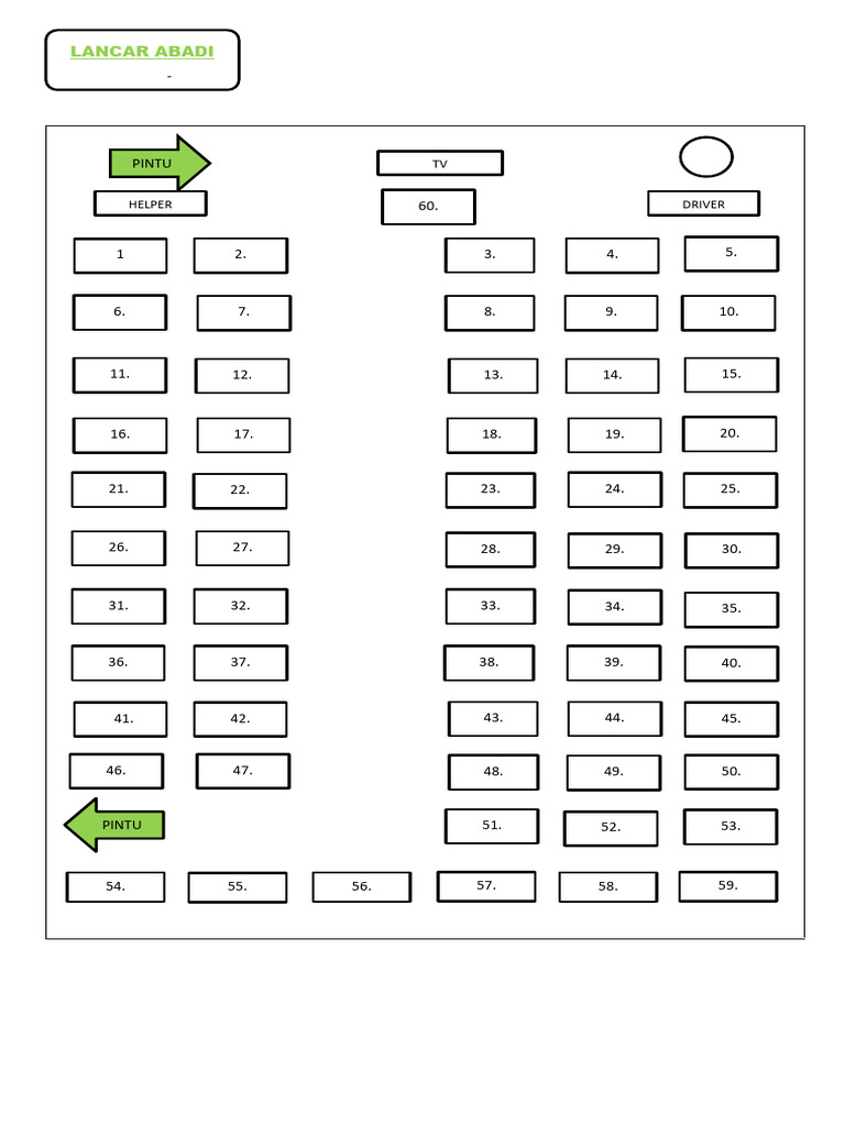 Layout Kursi Ziarah Rihlah 2024 | PDF
