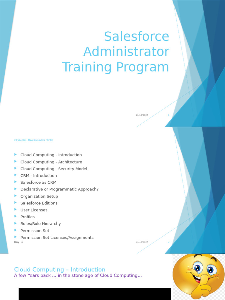 Salesforce Administrator Training Program Pdf Cloud Computing