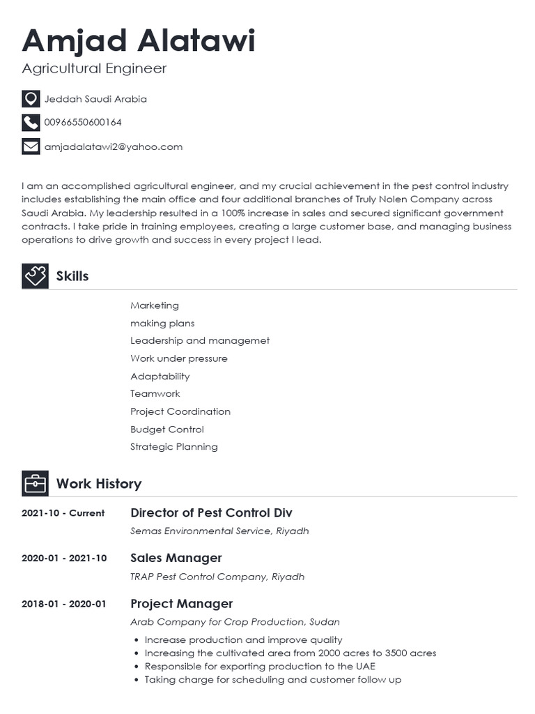 Amjad Alatawi Resume (4) | PDF | Agriculture