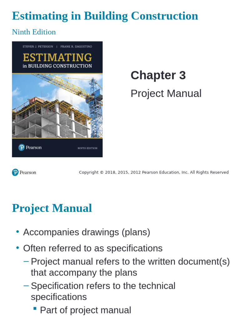 Chapter 3 Project Manual | PDF | Specification (Technical Standard ...