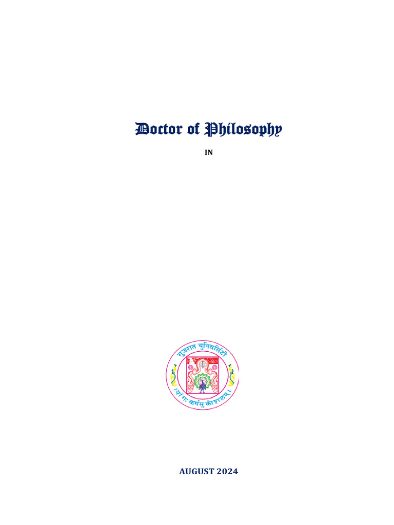 02_prelim pages | PDF | Doctor Of Philosophy | Thesis