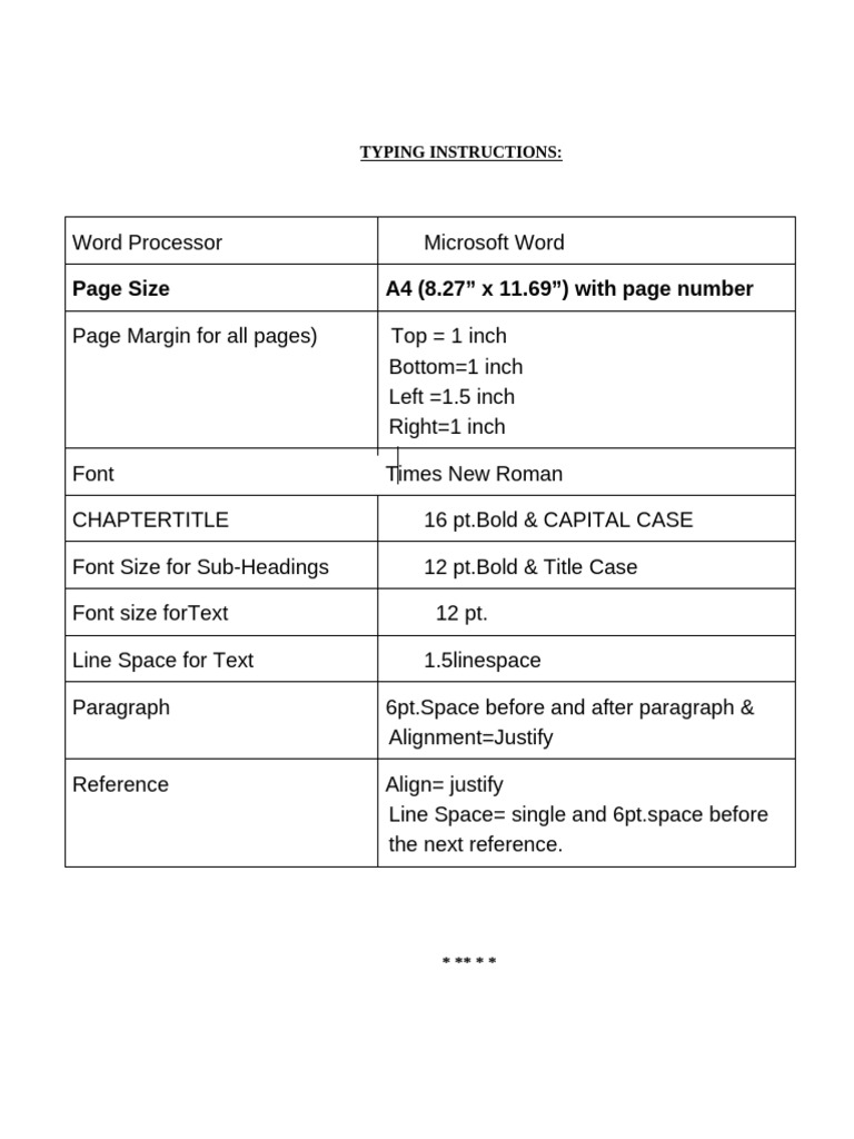 Typing Instructions | PDF
