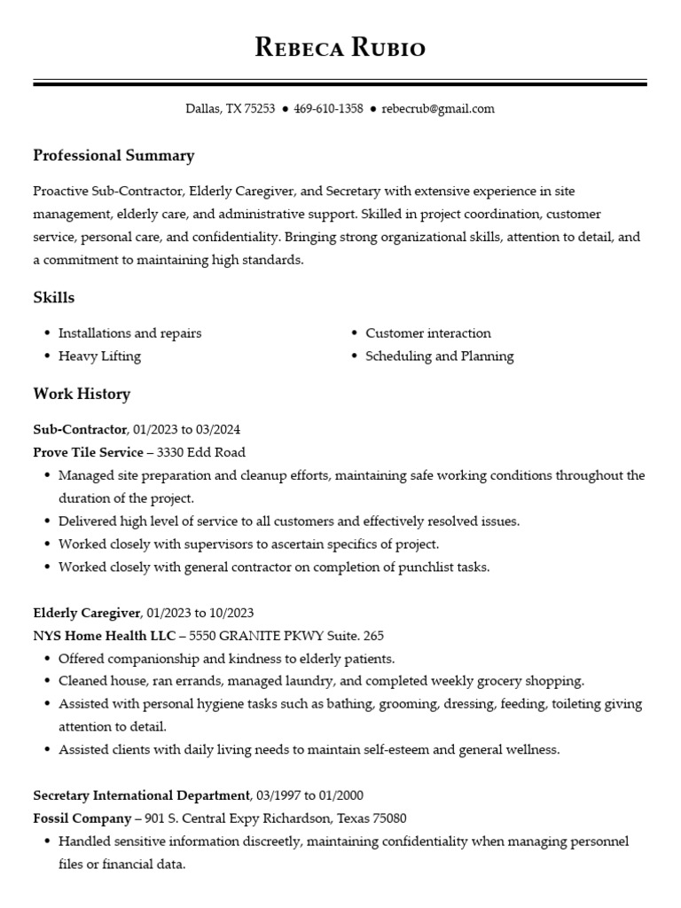 Rebeca Rubio Resume | PDF