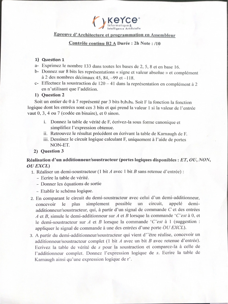CC Assembleur | PDF