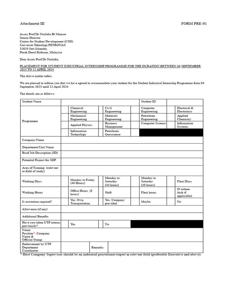 PRE-01 FORM | PDF | Engineering | Physical Sciences