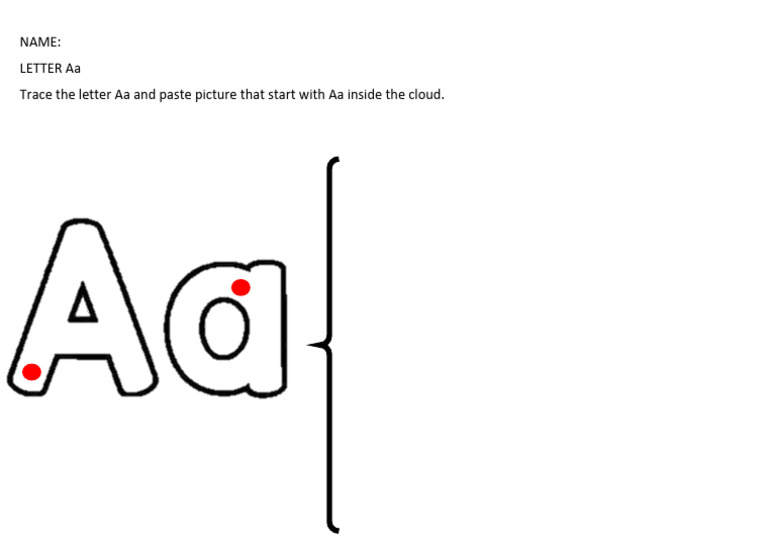 Trace and Illustrate Letter Aa Activities | PDF