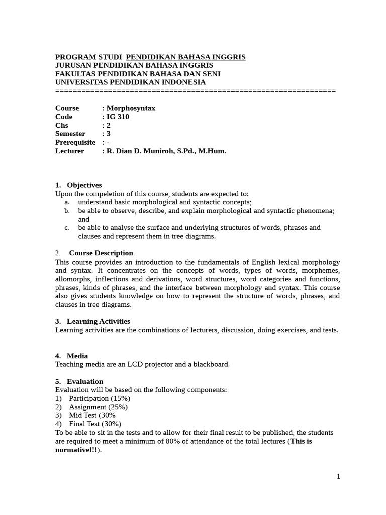 morphosyntax | PDF | Morphology (Linguistics) | Phrase