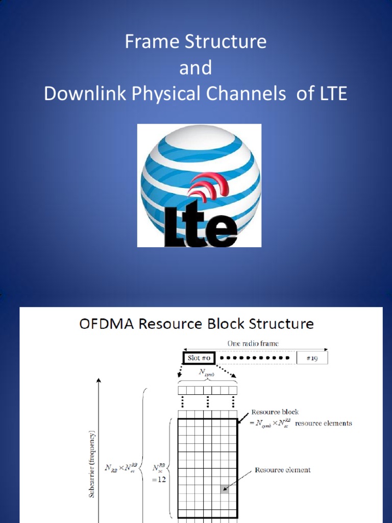 LTE Frame Structure and Channels Overview | PDF | Orthogonal Frequency ...