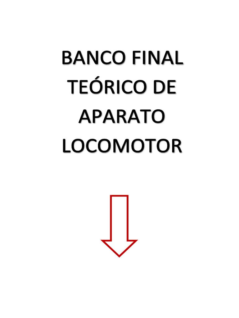 Banco Final Aparato Locomotor | PDF