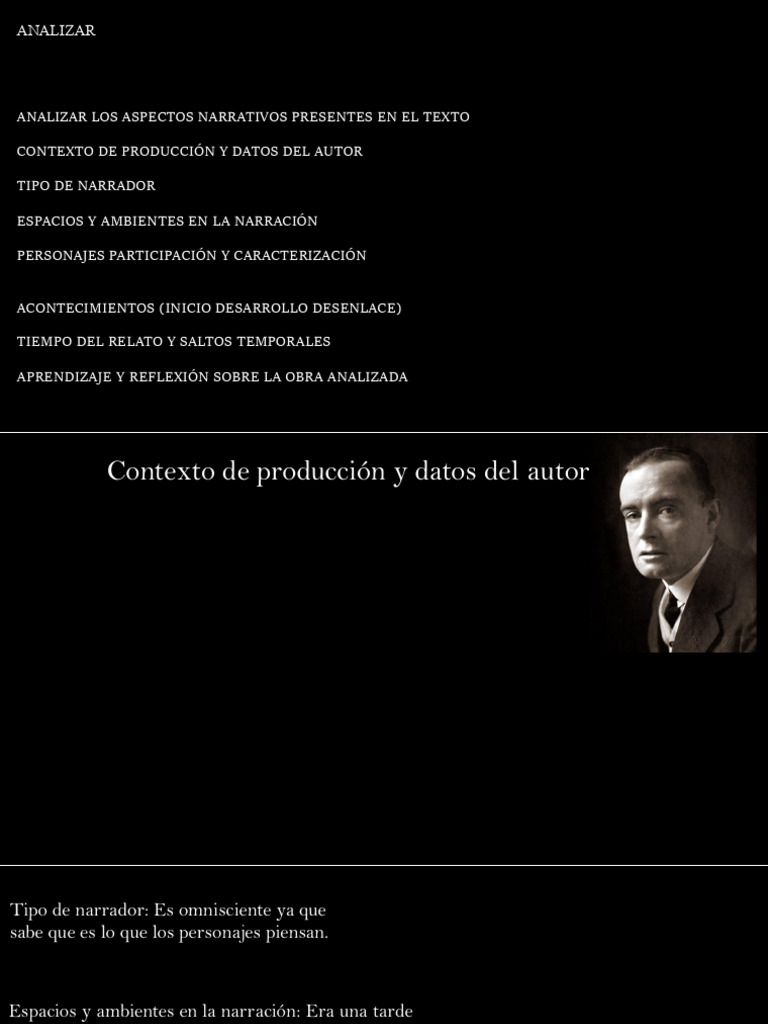 Analisis Del Cuento | PDF | Narración | Cuentos