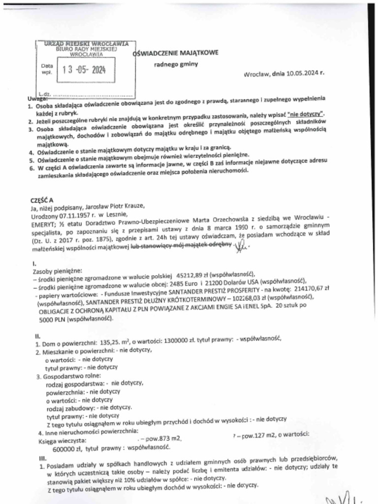 Osw2024 Krauze J RMW Poczatek Kadencji | PDF