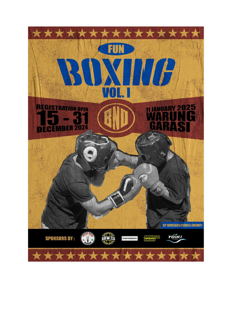 Proposal Undangan & Juklak '' Fun Boxing Vol.1'' Boxing No Drama | PDF