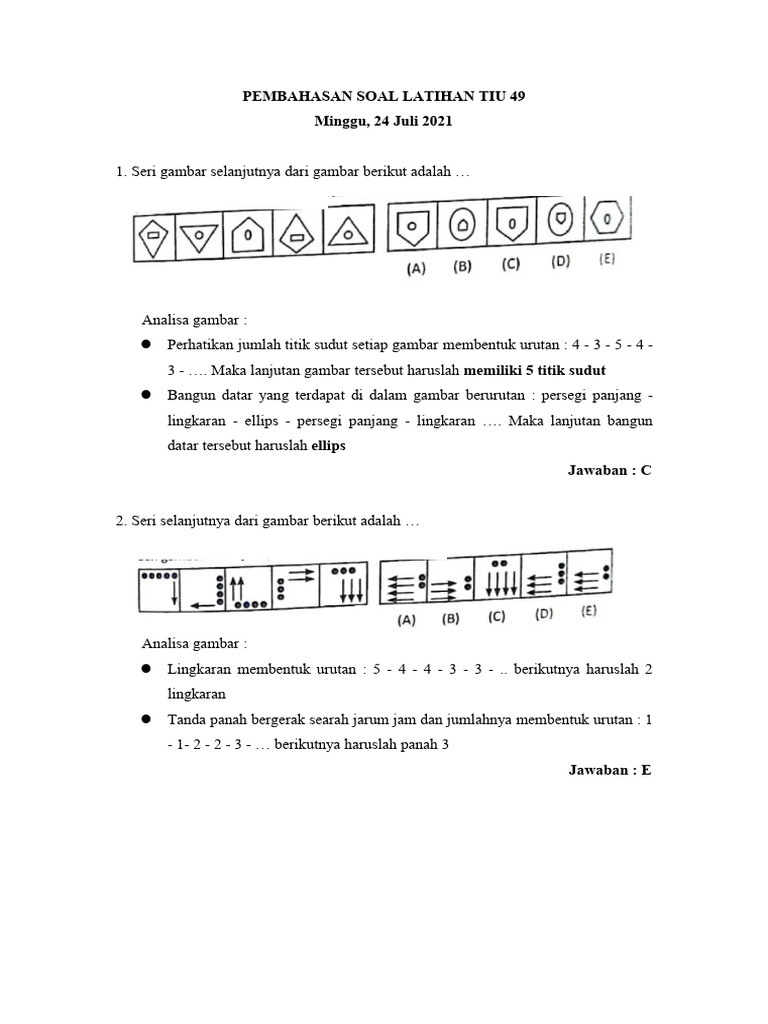 Pembahasan Soal Latihan Tiu 49 | PDF