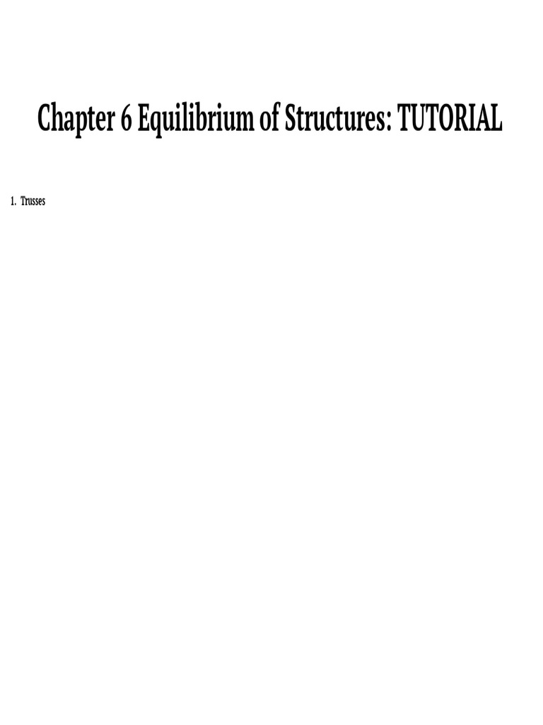 Chapter 6 Equilibrium of Structures - Tutorial | PDF | Structural ...