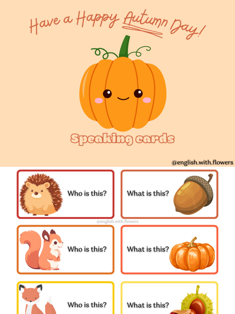 Autumn Speaking Cards | PDF