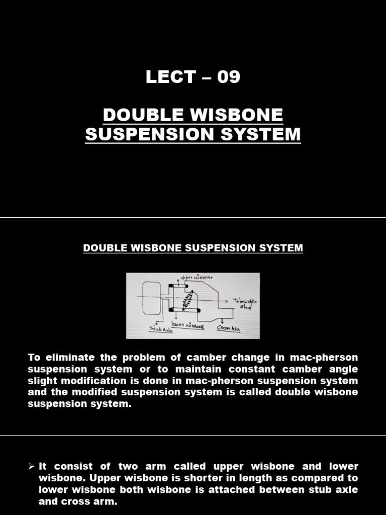 4357) Lect-05, Independent Suspension Systemdouble Wisbo | PDF