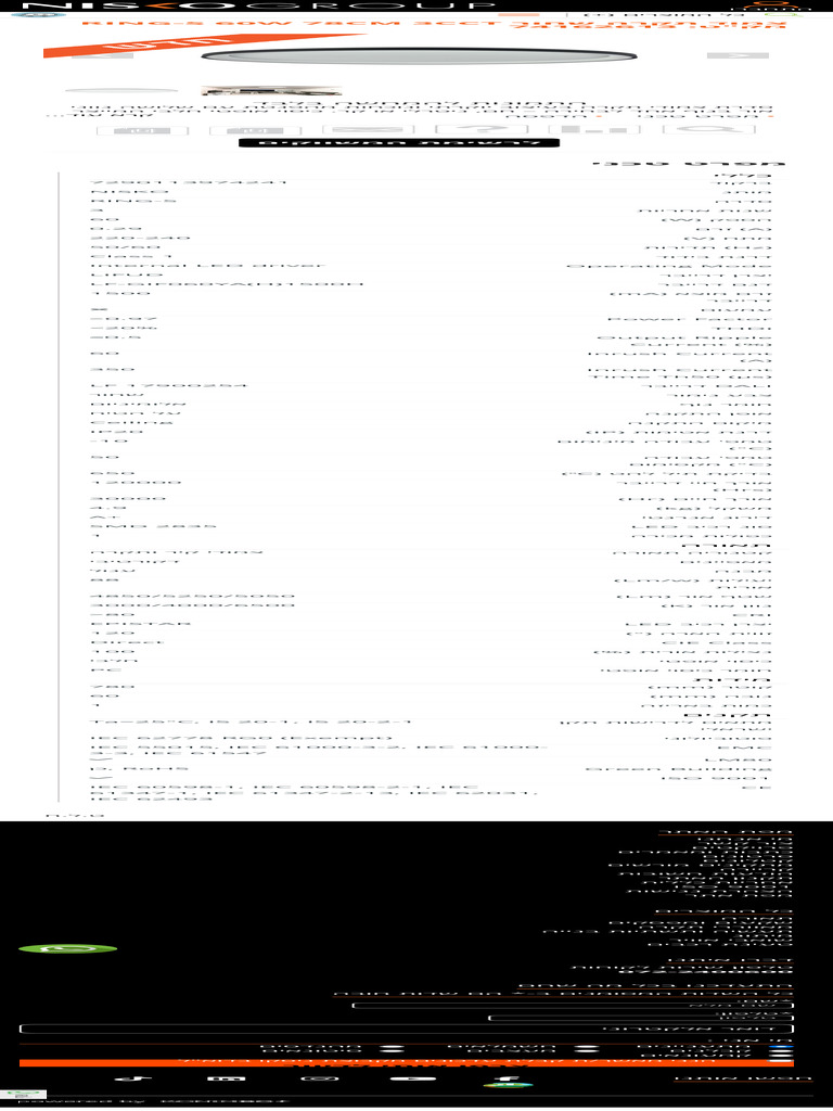 צמוד תקרה שחור RING-S 60W 78CM 3CCT NISKO - NISKO - INDOOR תאורת פנים | PDF