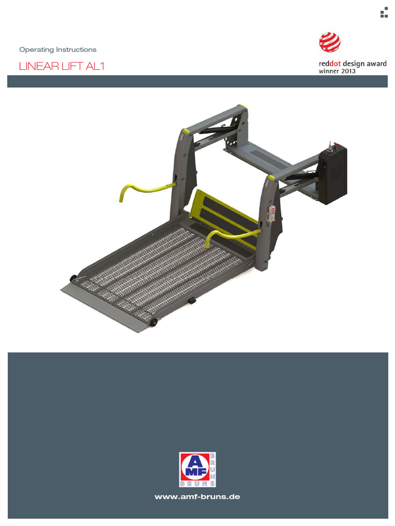 Linear Lift AL1 User Guide | PDF | Elevator | Wheelchair