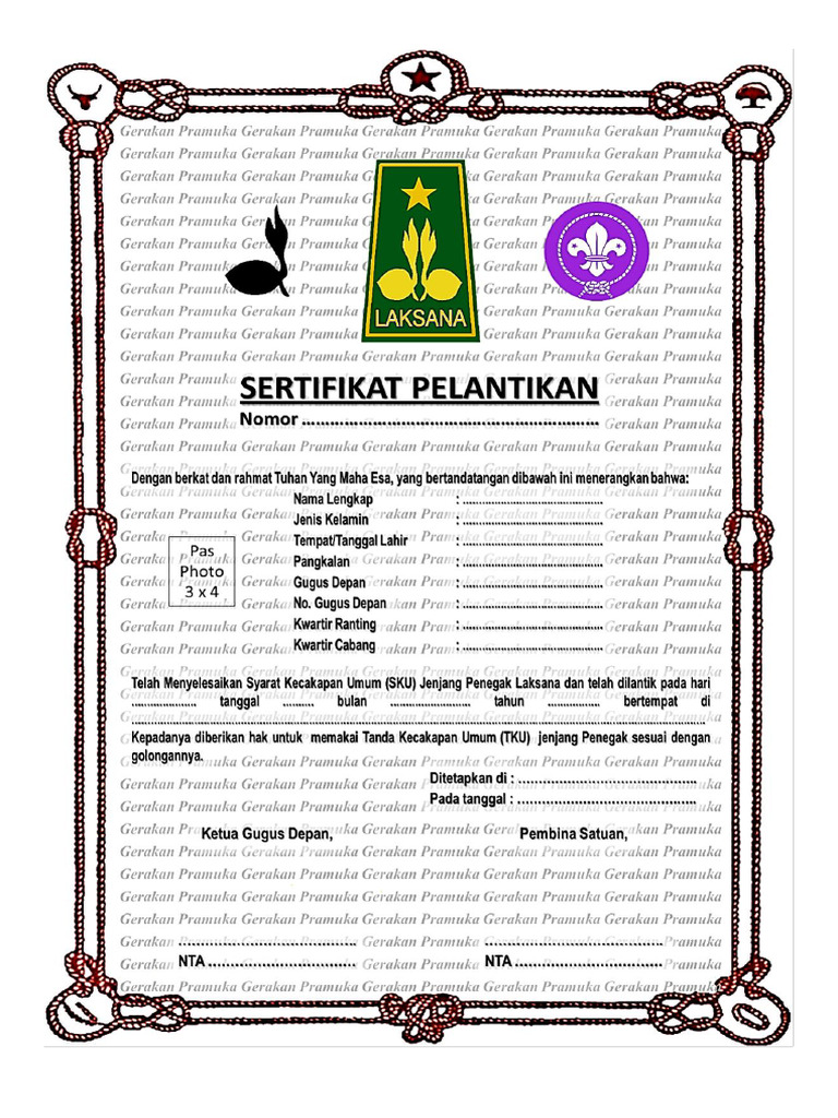 Sertifikat Tku Penegak Laksana | PDF