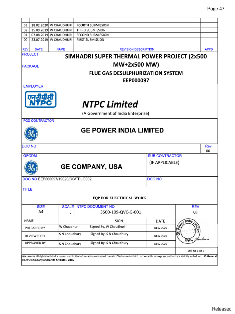 FQP Electrical Work | PDF
