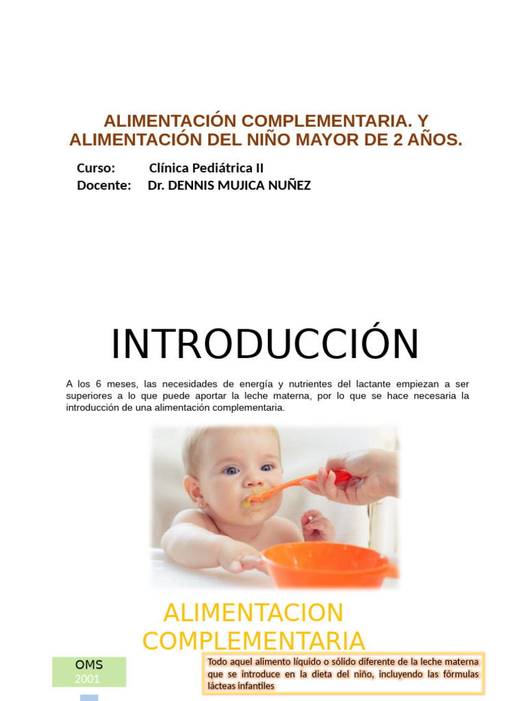 Alimentacion Complementaria | PDF | Amamantamiento | Alimentos
