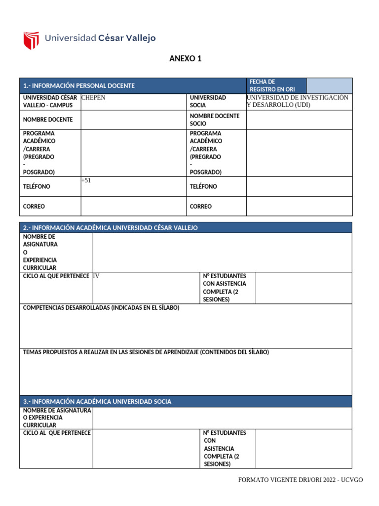Anexo 01 - FICHA DE REGISTRO.. | PDF | Aprendizaje