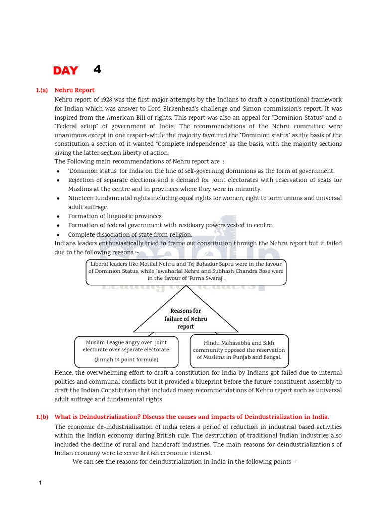 (E) - 70TH - History - Day-4 - Model Ans - 02-03-2024 | PDF