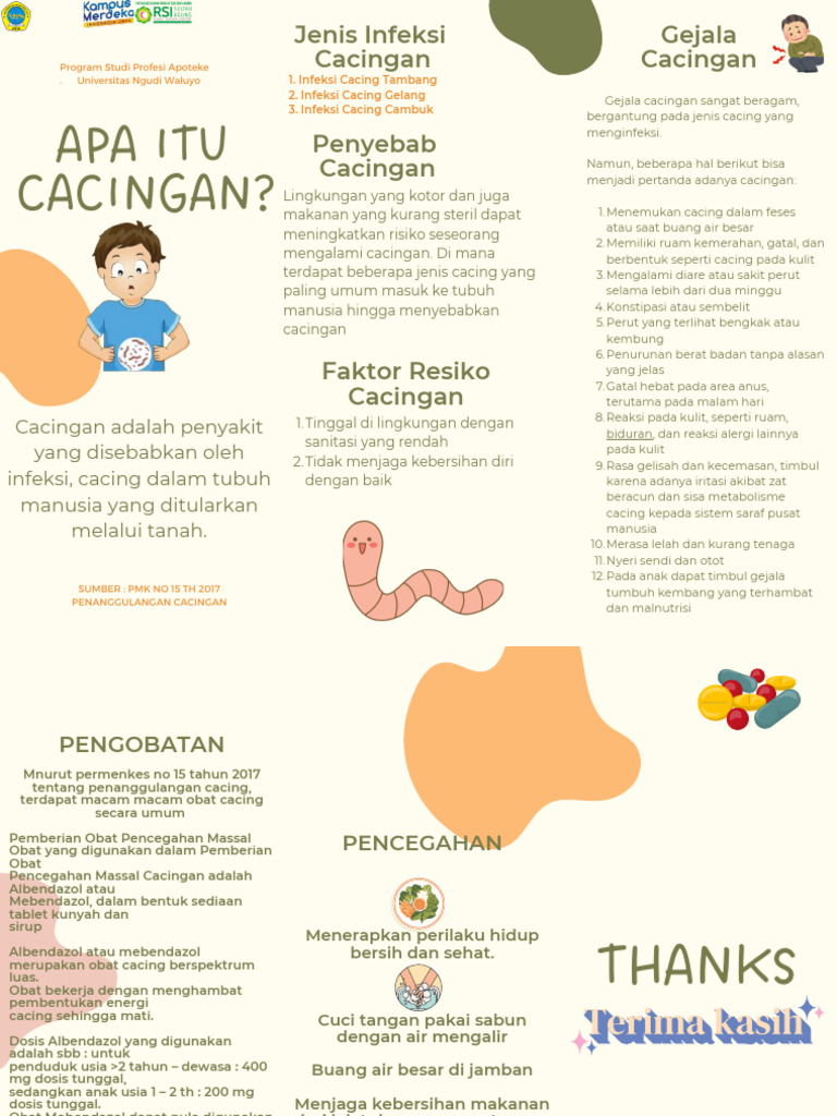 Leaflet Cacingan | PDF