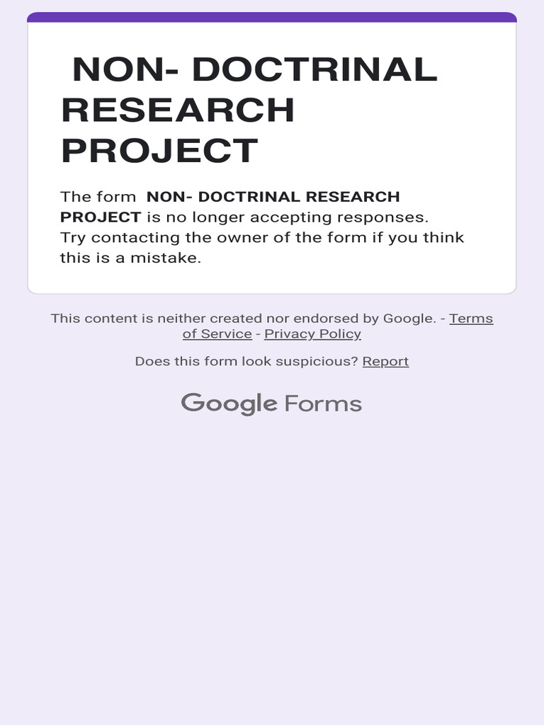 Non Doctrinal Research Project Pdf